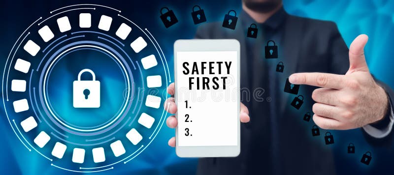 Sign Displaying Safety First. Business Showcase Avoid Any Unnecessary ... Sign Displaying Safety First. Business Showcase Avoid Any Unnecessary ...