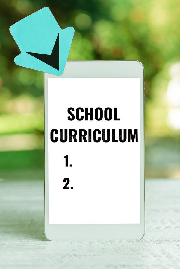 Sign Displaying School Curriculum. Conceptual Photo Designed To Provide ...