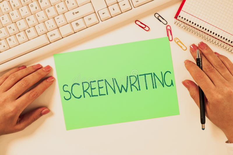 Sign Displaying Screenwriting. Conceptual Photo the Art and Craft of ...