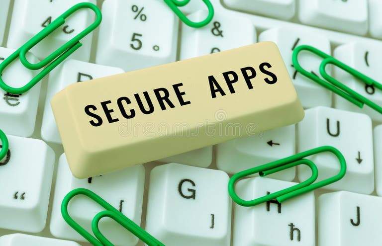 Text Showing Inspiration Secure Apps. Business Concept Protect the ...