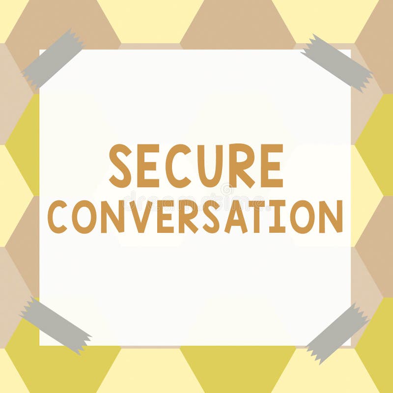 Text Caption Presenting Secure Conversation. Business Concept Secured ...