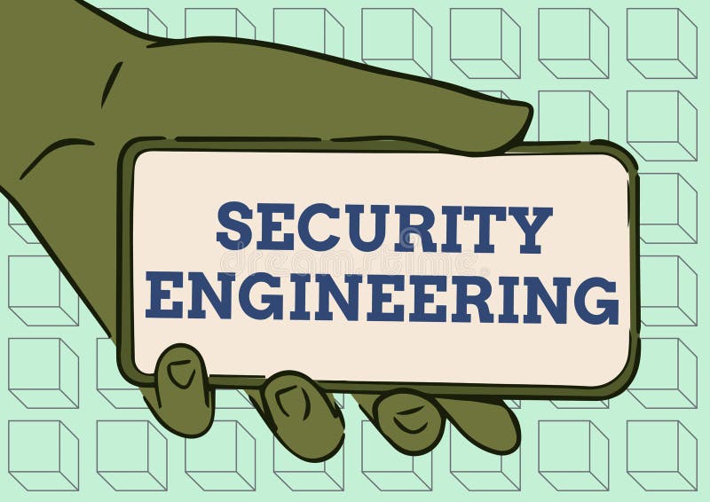 Sign Displaying Security Engineering. Business Showcase Focus on the ...