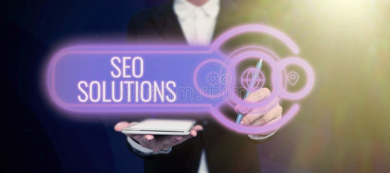 Sign Displaying Seo Solutions. Business Showcase Search Engine Result ... Sign Displaying Seo Solutions. Business Showcase Search Engine Result ...