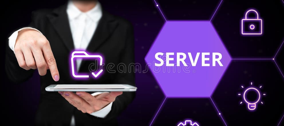 Sign Displaying Server. Business Showcase Computer Program Which Manages Access Centralized ...