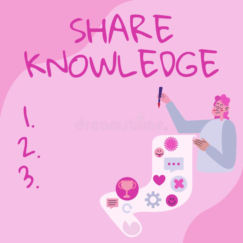Sign Displaying Share Knowledge. Business Approach Teaching Others What ...