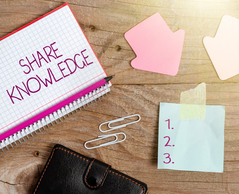 Sign Displaying Share Knowledge. Business Idea Teaching Others What I ...