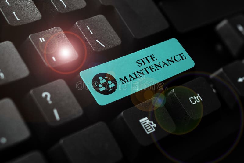 Sign Displaying Site Maintenance. Business Overview Monitoring and ...