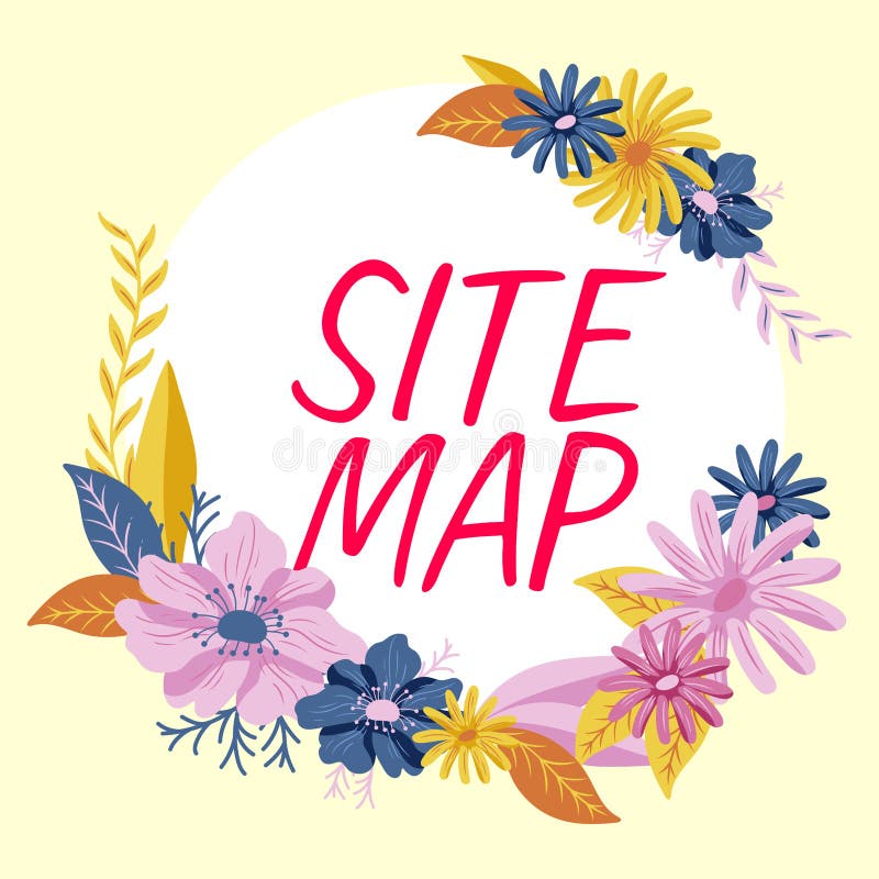 Sign Displaying Site Map. Business Showcase Designed To Help Both Users ...