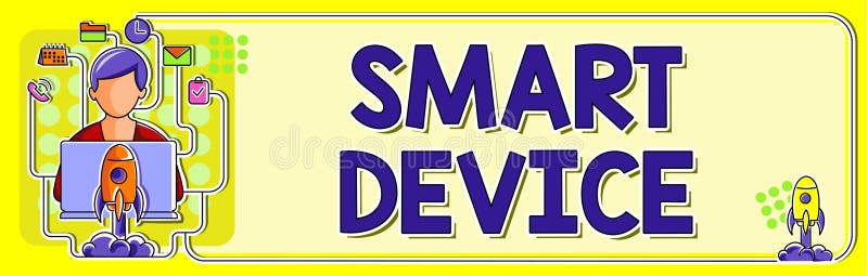 Sign Displaying Smart Device. Business Idea Electronic Gadget that Able ...