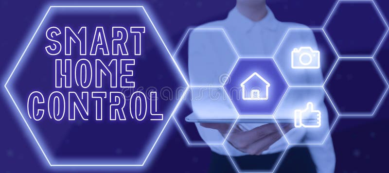 Sign Displaying Smart Home Control. Business Showcase Internet of ... Sign Displaying Smart Home Control. Business Showcase Internet of ...