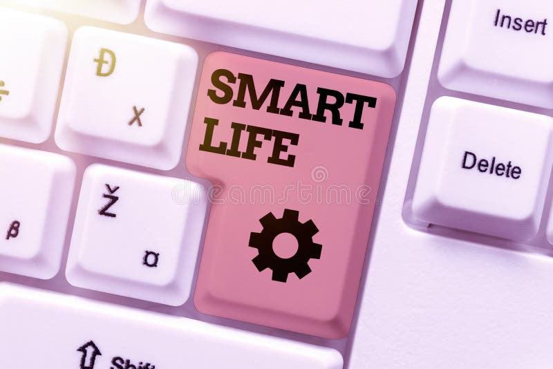Sign Displaying Smart Life. Internet Concept Approach Conceptualized ...