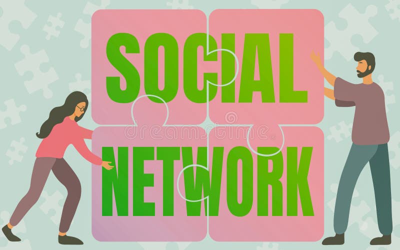 Hand Writing Sign Social Network. Business Idea a Framework of ...