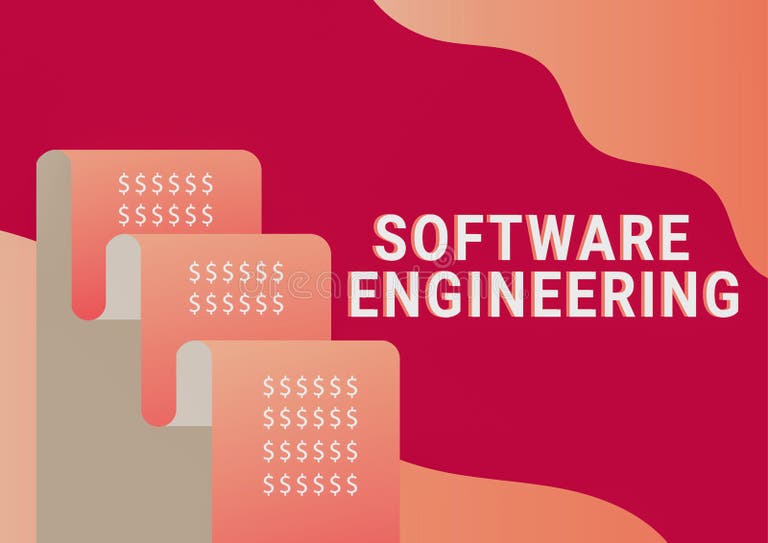 Sign Displaying Software Engineering. Concept Meaning Program ...