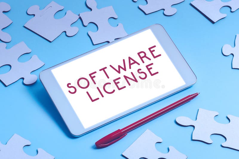 Sign Displaying Software License. Business Concept Delivery of a Letter ... Sign Displaying Software License. Business Concept Delivery of a Letter ...