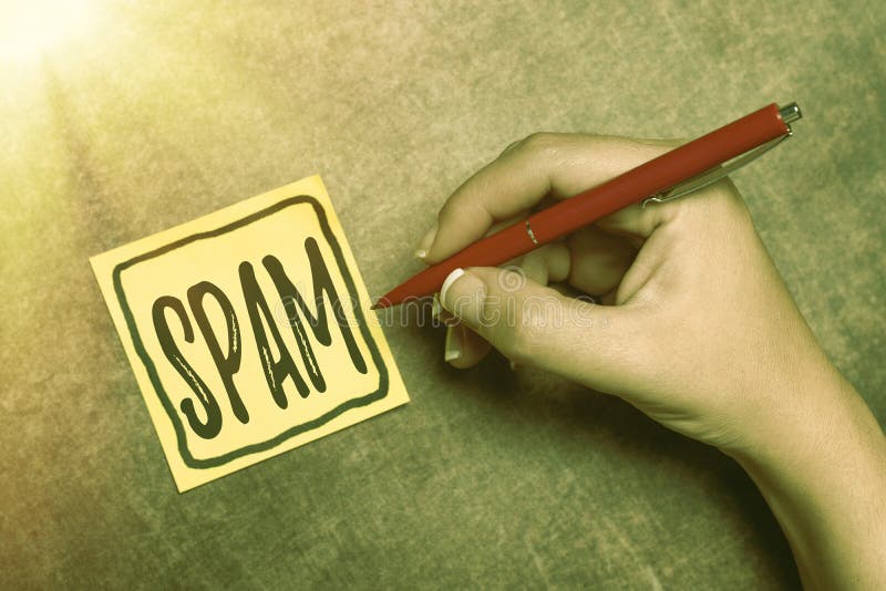 Sign Displaying Spam. Concept Meaning Intrusive Advertising ...