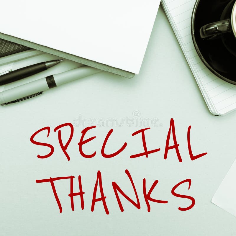 Text Sign Showing Special Thanks. Concept Meaning Expression of ...