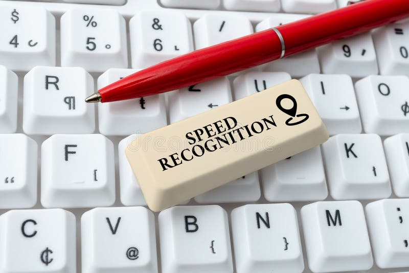 Sign Displaying Speed Recognition. Word for Technology Used To Detect ...