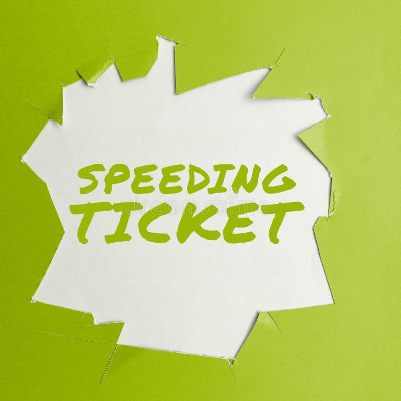 Sign Displaying Speeding Ticket. Business Overview Psychological Test ...