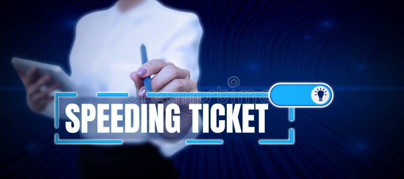 Sign Displaying Speeding Ticket. Concept Meaning Psychological Test for ...