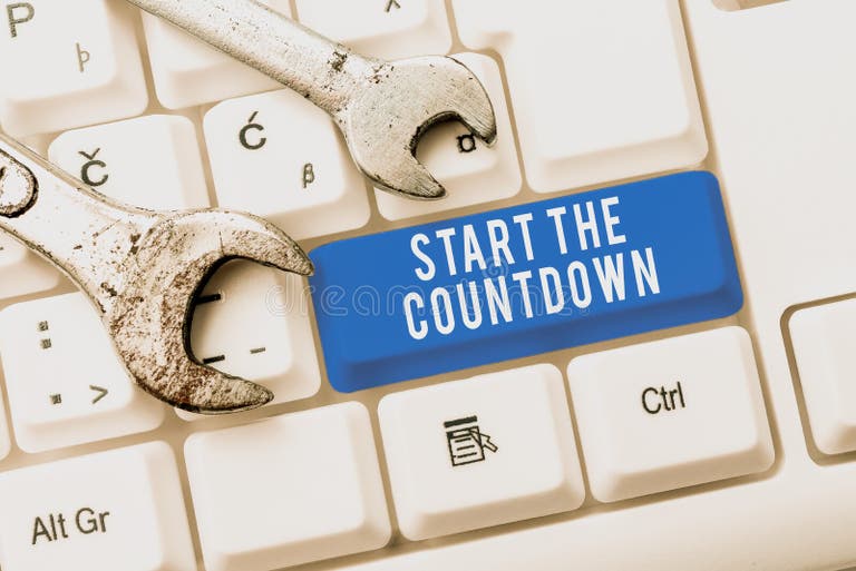 Sign Displaying Start the Countdown. Business Idea Sequence of Backward ...