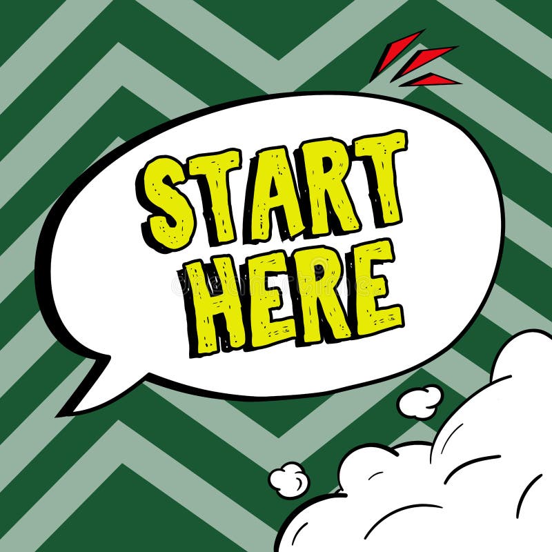 Writing Displaying Text Start Here. Business Idea Telling Someone this ...