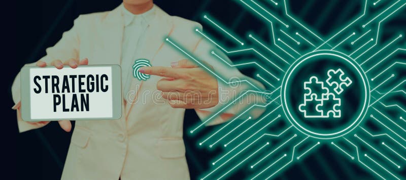 Sign Displaying Strategic Plan. Conceptual Photo a Process of Defining ...