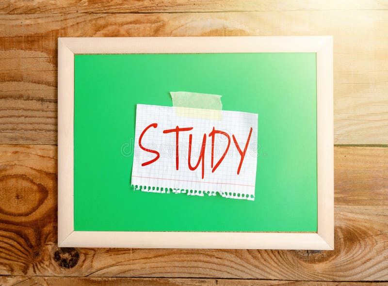 Hand Writing Sign Study. Business Approach Devotion of Time and ...