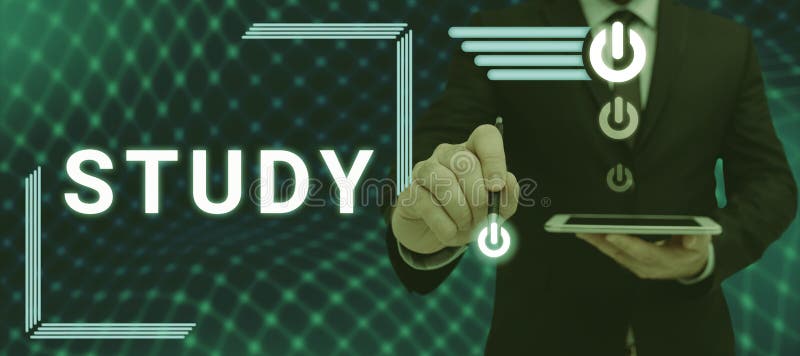 Sign Displaying Study. Concept Meaning the Devotion of Time and ...