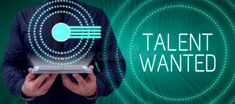 Sign Displaying Talent Wanted. Word Written on Method of Identifying ...