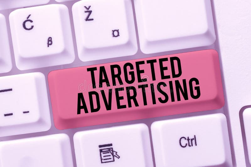 Writing Displaying Text Targeted Advertising. Business Showcase Online ...