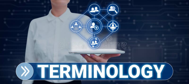 Sign Displaying Terminology. Word for Terms Used with Particular ...