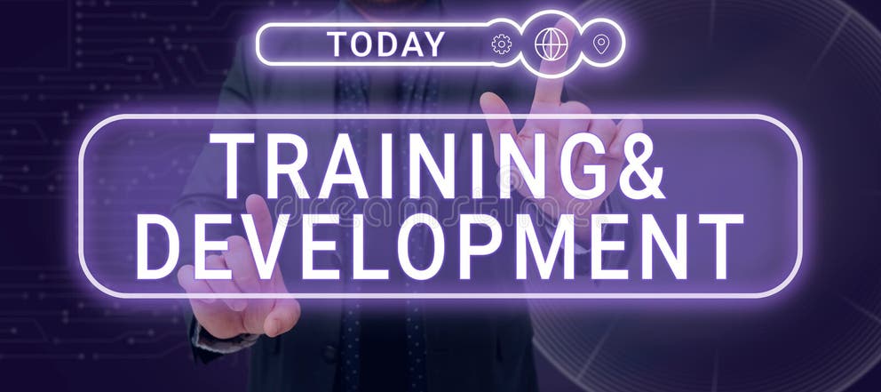Sign Displaying Traininganddevelopment. Word Written on Organize Additional Learning Expedite ...