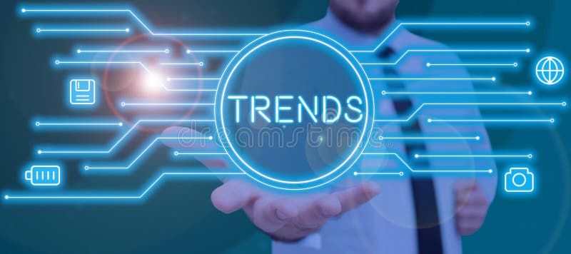 Sign Displaying Trends. Concept Meaning General Tendency of Data Points ...