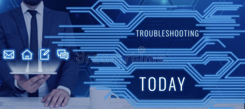 Sign Displaying Troubleshooting. Business Overview an Act of ...