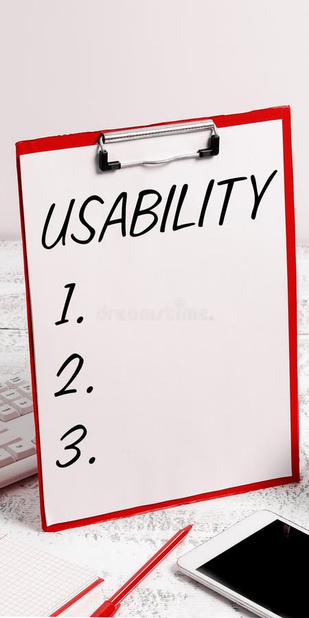 Sign Displaying Usability. Word for a Word Assosiated with How One ...