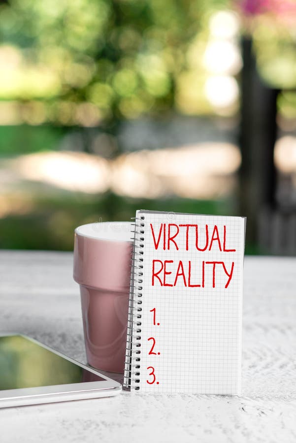 Sign Displaying Virtual Reality. Word Written on an Artificial ...