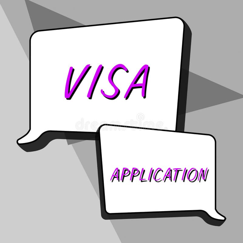 Hand Writing Sign Visa Application. Business Concept an Process of ...