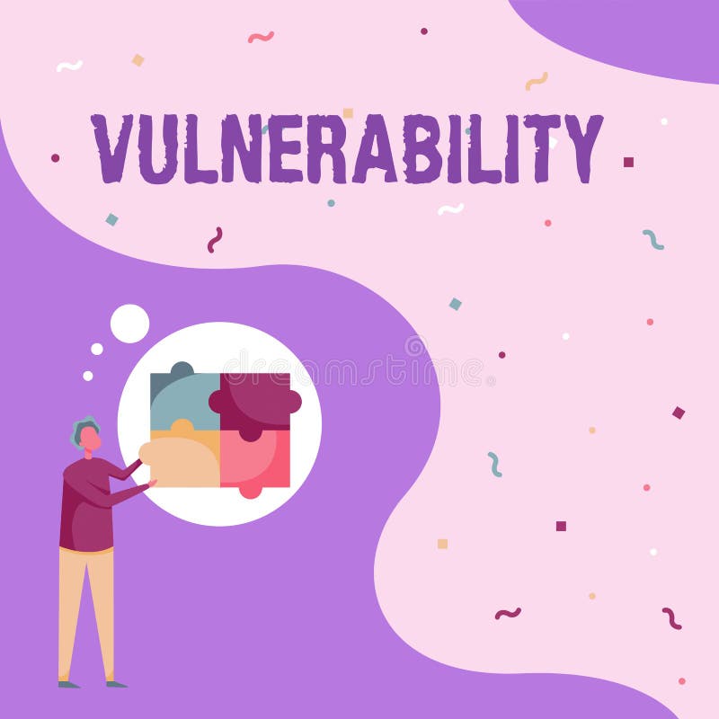 Sign Displaying Vulnerability. Word for State of Being Exposed To the ...