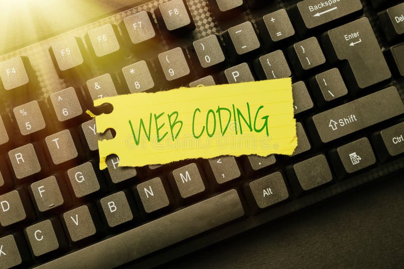 Conceptual Display Web Coding Word Written On Work Involved In Developing A Web Site For The 6996