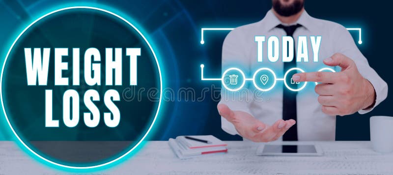 Sign Displaying Weight Loss. Business Showcase Decrease in Body Fluid ...