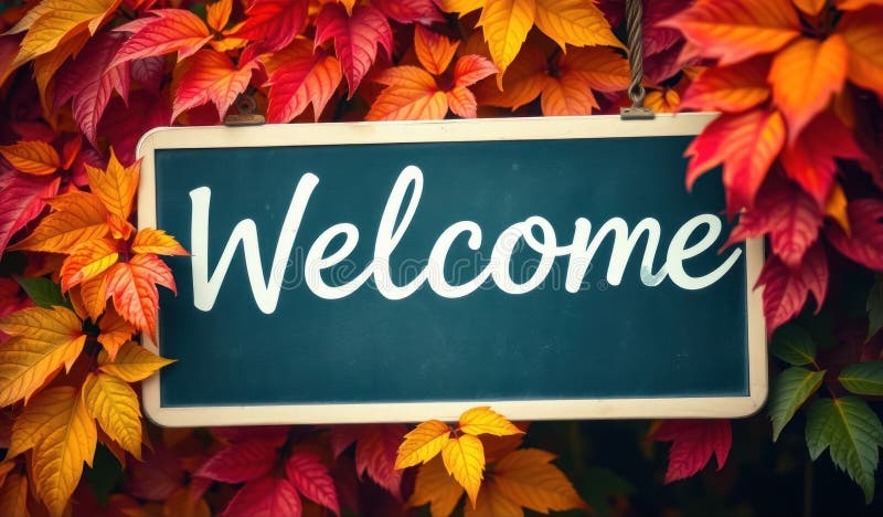 Sign Displaying the Word â€œWelcomeâ€ Intended To Greet or Invite Stock ...