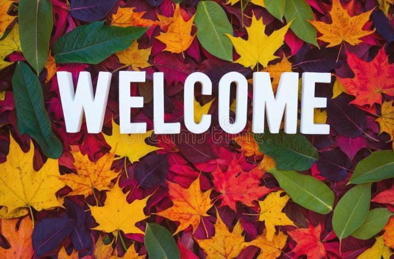 Sign Displaying the Word â€œWelcomeâ€ Intended To Greet or Invite Stock ...