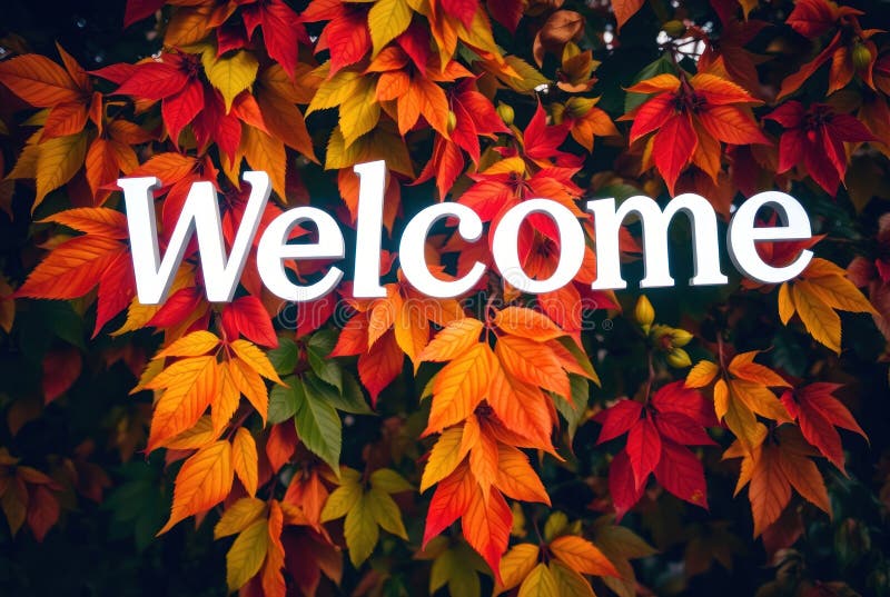 Sign Displaying the Word â€œWelcomeâ€ Intended To Greet or Invite Stock ...