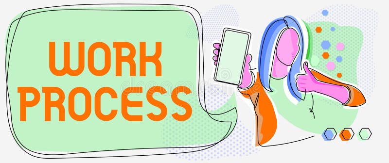 Sign Displaying Work Process. Business Overview Standard Procedures How ...