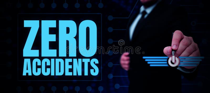 Sign Displaying Zero Accidents. Internet Concept Important Strategy for ...