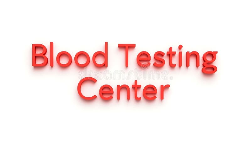 Blood Testing Center Sign Featuring Clear Typography on a Plain ...
