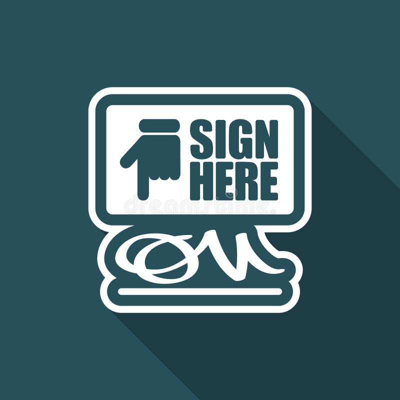 Sign on document stock vector. Illustration of approval - 118520557