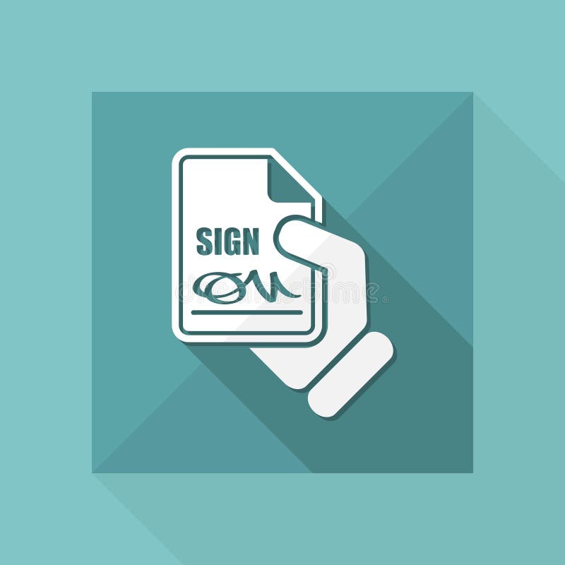 Sign on document stock vector. Illustration of conciliation - 119144634