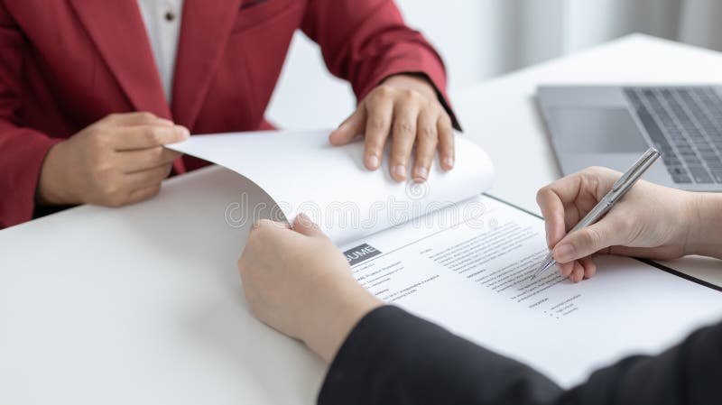 Sign a Document, Signing of Employment Contract Documents Stock Image ...