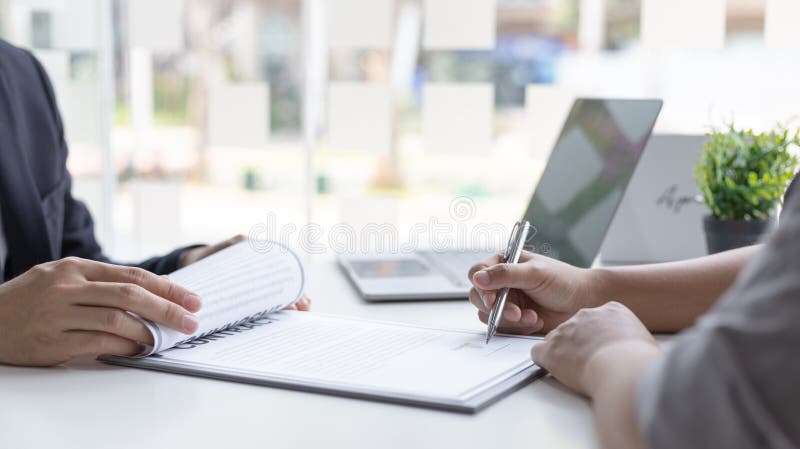 Sign a Document, Signing of Employment Contract Documents Stock Image ...